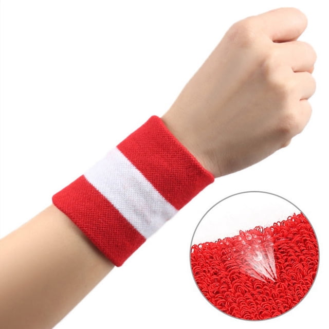 Wrist Sweatbands Sports Wristband Cotton Sweat Band Armbands for Men ...