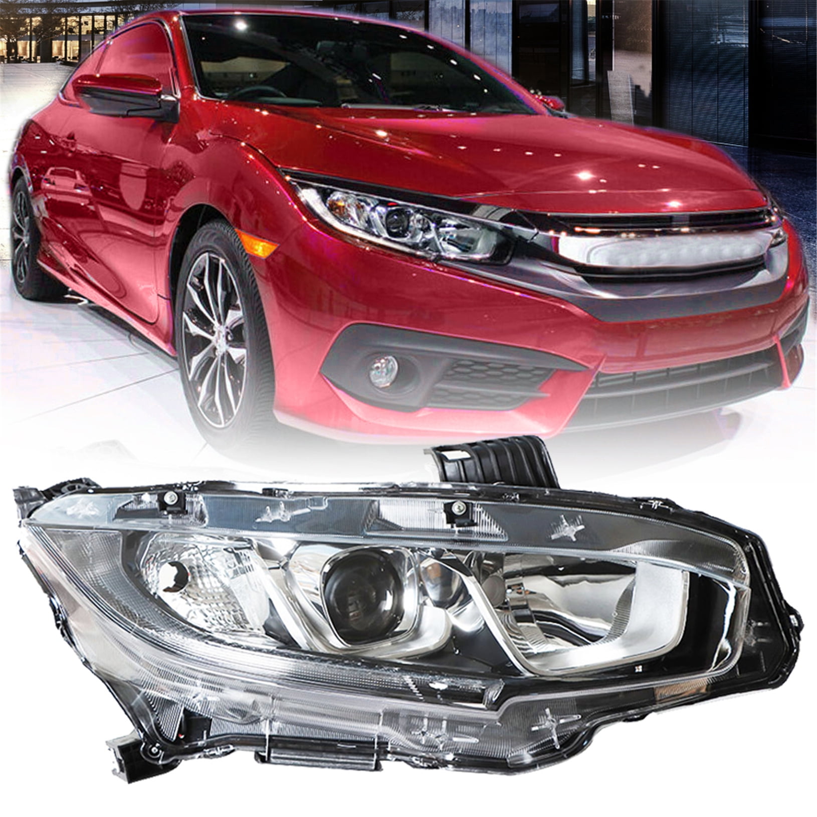 SEBLAFF Headlight Replacement for 2016 2017 2018 2019 2020 Honda Civic ...
