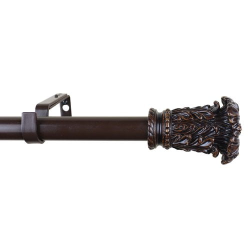 Urbanest Chilton Adjustable Single Drapery Curtain Rod & Hardware Set ...