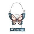 CaiTeLin Patriotic Lepidoptera Metal Welcome Sign, Hanging Wall Decor ...