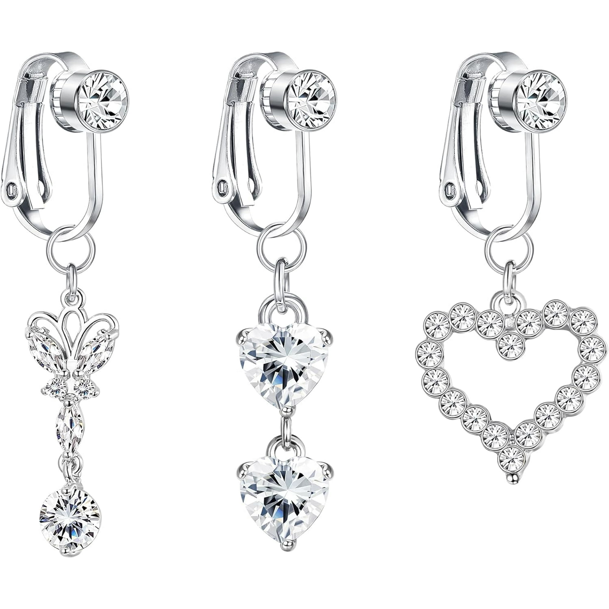 Click here for Laicaiw 3 Pcs Fake Belly Ring For Women Fake Belly... prices