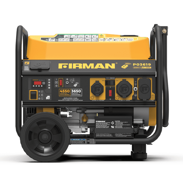 FIRMAN P03619 4550/3650 Watt 30A 120/240V Remote Start Gas Portable ...