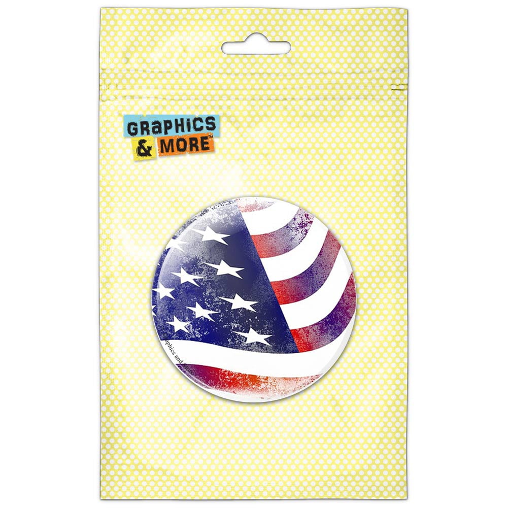 Artsy Wavy American Flag Refrigerator Button Magnet - Walmart.com