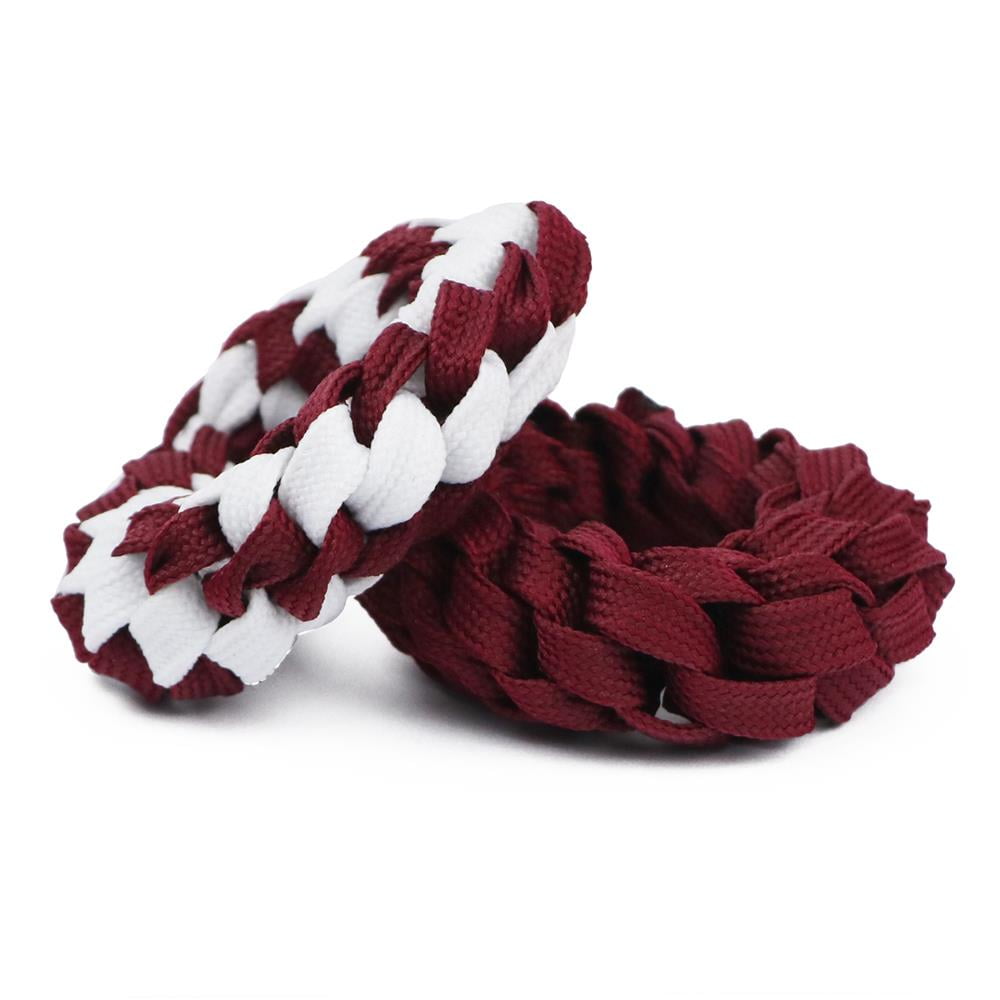 French Toast Braided Shoelace Ponytail Holder, 2 Pack - Walmart.com