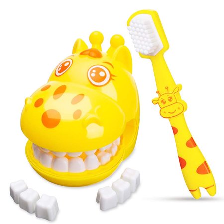 Education Brushing Toys, Children Role Play Toys Cute Giraffe Early ...