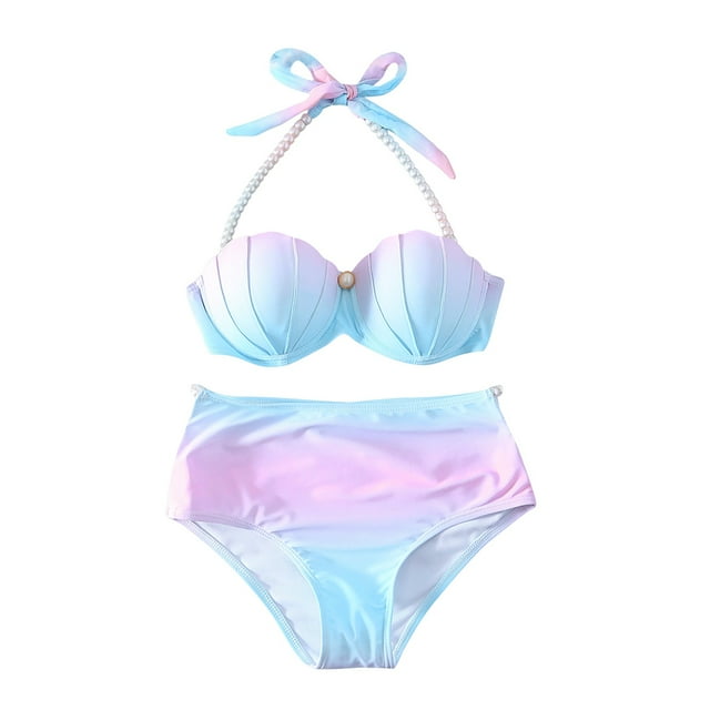 shpwfbe swimsuit women 2 piece bikini gradient colorful bathing suit ...