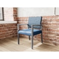 Pemberly Row Waiting Reception Guest Chair Wood Frame in Blue - Walmart.com
