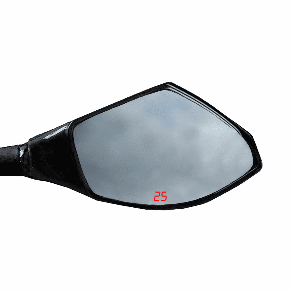 Integrated Motorcycle Mirrors with GPS LED Speedometer Display and Turn ...