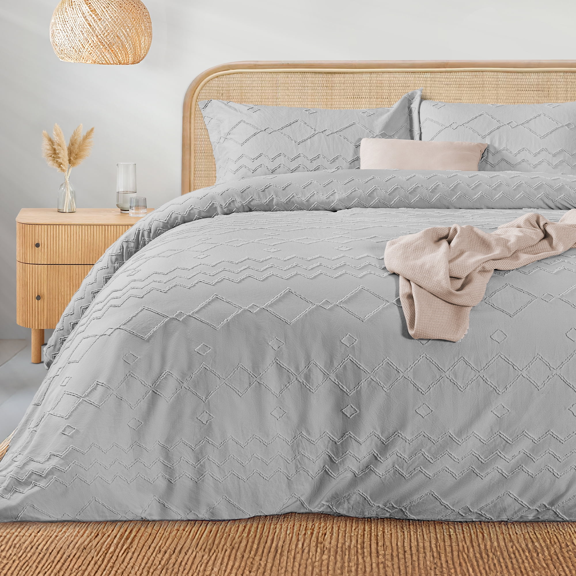 Dreamlab Duvet Con Textura, King Size, Color Gris. Estilo Bohemio Boho ...