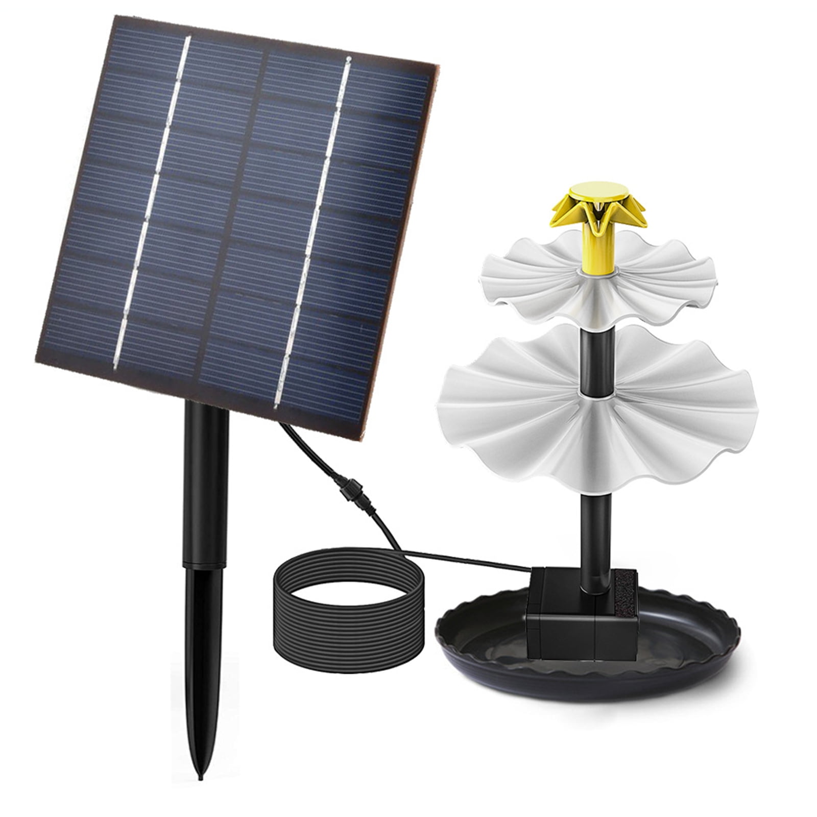 Click here for Beesclover 3 Tiered Bird Bath With 2.5w/ 4w Solar... prices