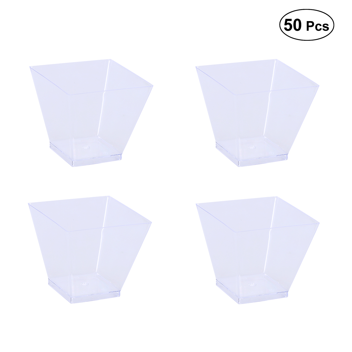 50PCS 60ml Disposable Plastic Portion Cups Clear Portion Transparent ...