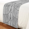 Bed Runner Black Boho Circle Bedding Scarves Soft Decorative Bed Flag ...