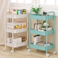 Handcart storage rack with double armrests and wheels, multi-level ...