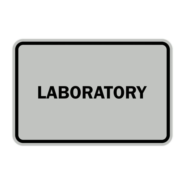 Classic Framed Laboratory Sign (Lt Gray) - Small - Walmart.com