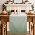 Gradient Sage Green Table Runner, Modern Minimalist Contemporary Ombre ...