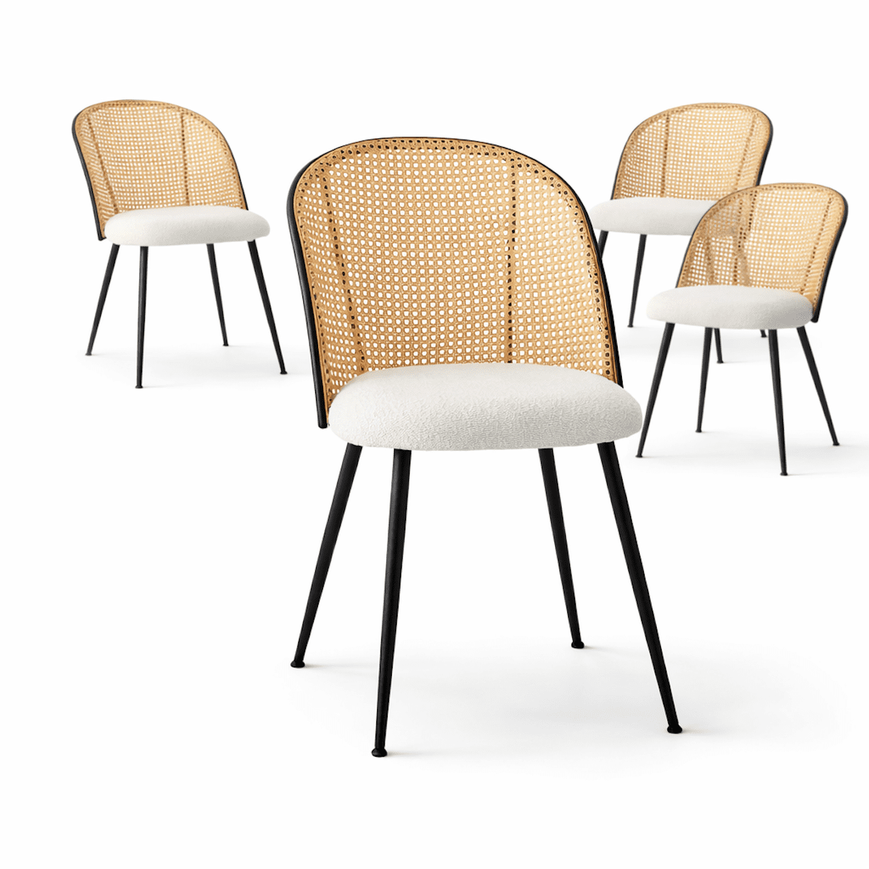 Click here for Kossmai Set Of 4 Dining Side Chair With Fabric Sea... prices