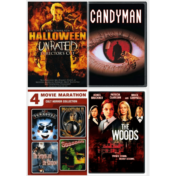 Horror 4 Pack DVD Bundle: Halloween Unrated Directors Cut, Candyman, 4 ...