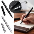 All-Steel Matte Fountain Pen, Curved Nib Calligraphy Pen, High-End ...