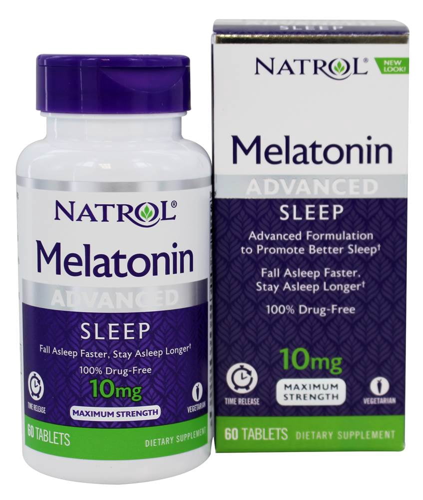 Melatonin Advance, Formula Avanzada para dormir, 10mg Natrol 60 ...