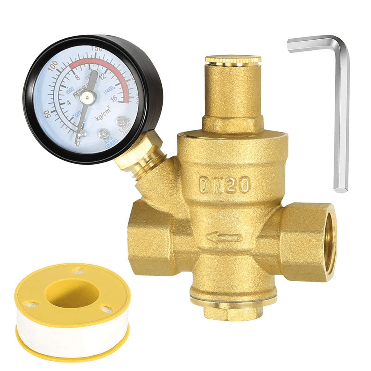 Click here for Zh & Art Water Pressure Regulator 3/4in With Gauge... prices