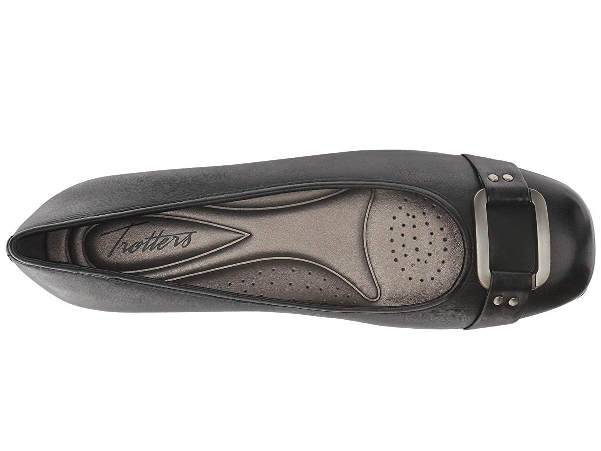 Trotters Sizzle Signature Black Soft Burnished Leather - Walmart.com
