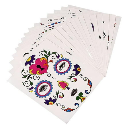 15 Sheets Halloween Horror Stickers Creative Sticker Fake Scar Face ...