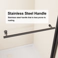 Noble House 48" x 72" Pivot Shower Door, Thick Clear Tempered Glass ...