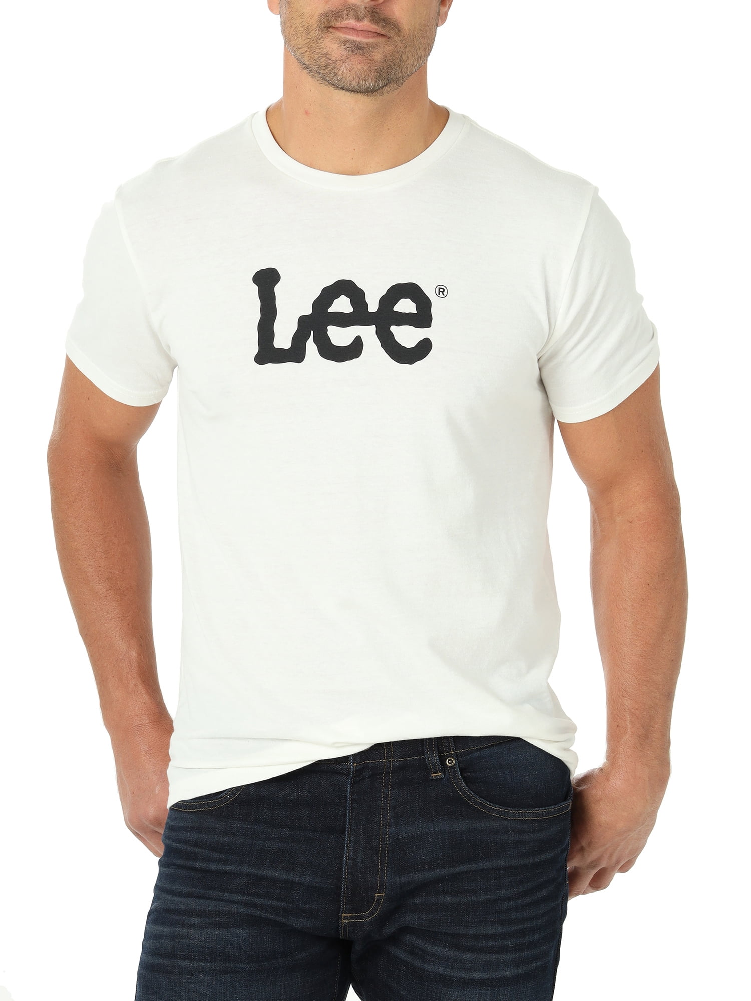 Lee Men's Short Sleeve Crew Neck Logo Tee - Walmart.com