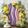 Abstract Gradient Colorful Wave Texture Arch Backdrop Cover Stretchy ...