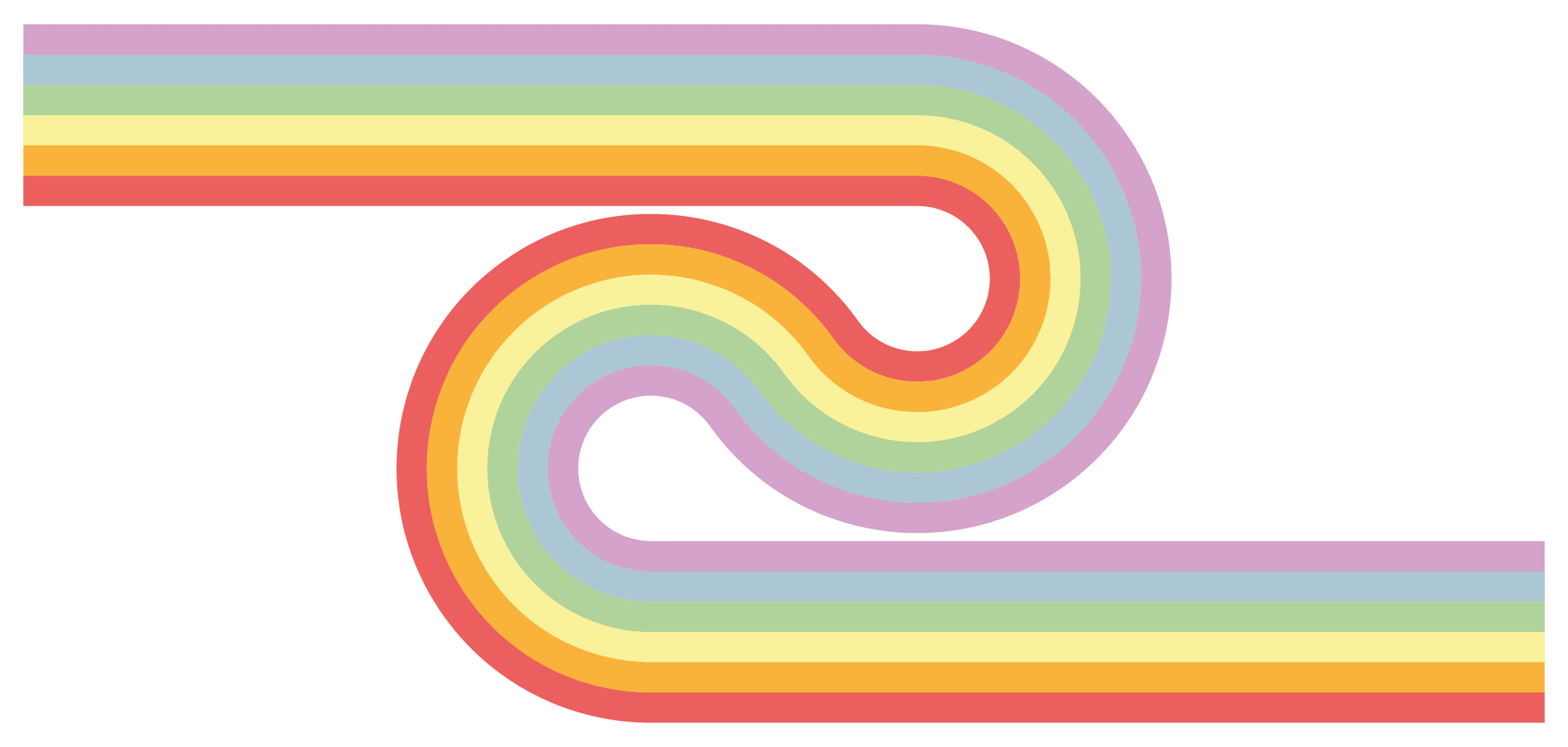 Vinyl Home Art 20" x 42" Multicolored Groovy Rainbow Flow Living Room ...