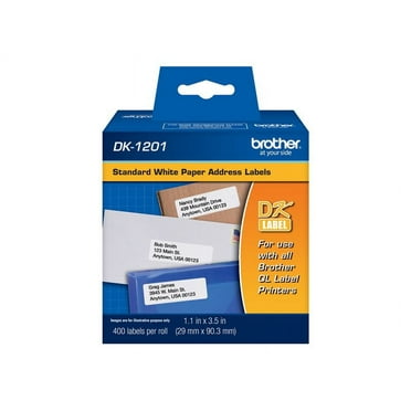 Brother Genuine DK-1201 Die-Cut Standard Address Labels, 400 Labels per ...