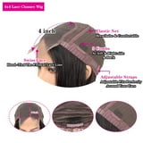 Beauhair 28 Inch Body Wave Lace Front Wigs, 4x4 Closure, Pre Plucked ...