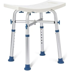 Drive Medical Adjustable Height Teak Bath Bench Stool, Triangular ...