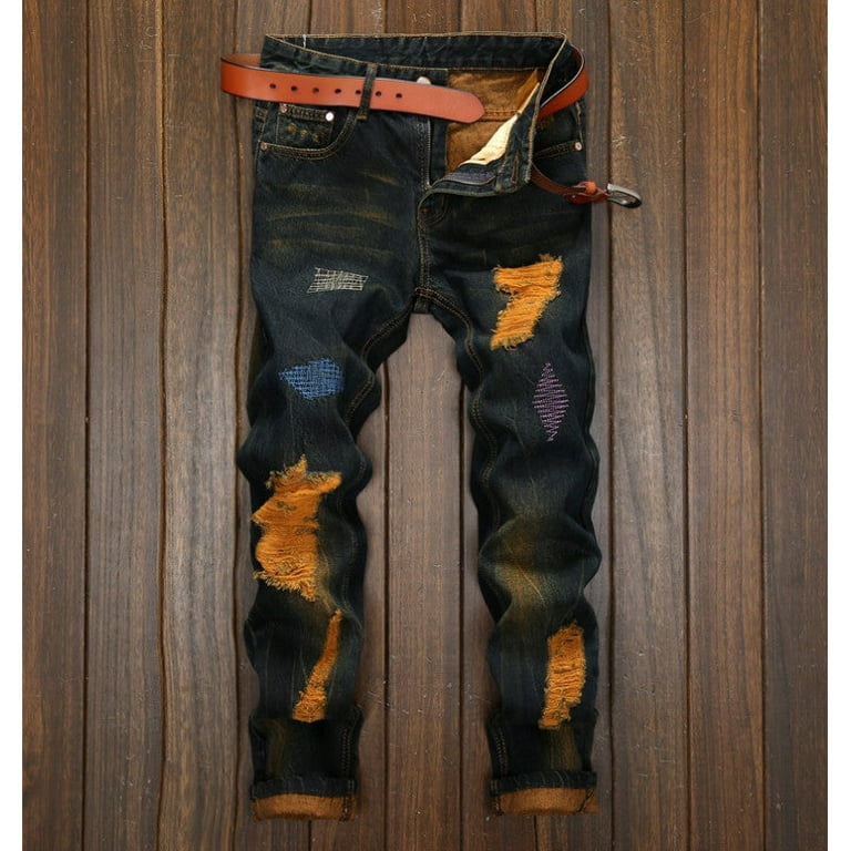 2019 New Arrival Mens Designer Ripped Destroyed Jeans, 43% OFF