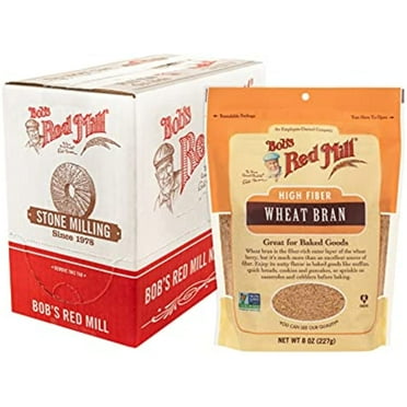 Bob's Red Mill Whole Grain Unprocessed High Fiber Wheat Bran, 16 oz Pkg ...
