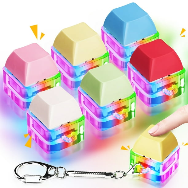 Marigold 6 Pieces Cute And Stunning LED Keyboard Fidget Keychain ...