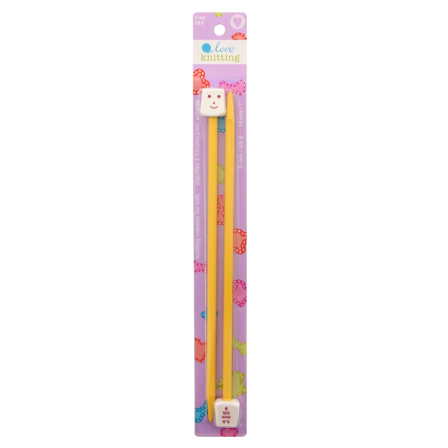 LOVE KNITTING Kids’ Straight Needles - 18 cm (7 in), Beginner-Friendly ...