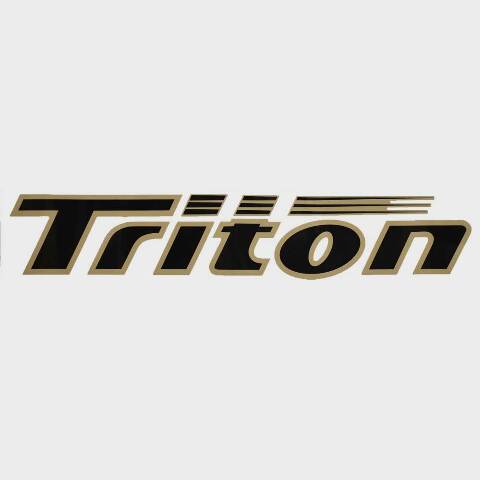 Triton Boat Decal Sticker 7604030 | Black Tan Logo - Walmart.com