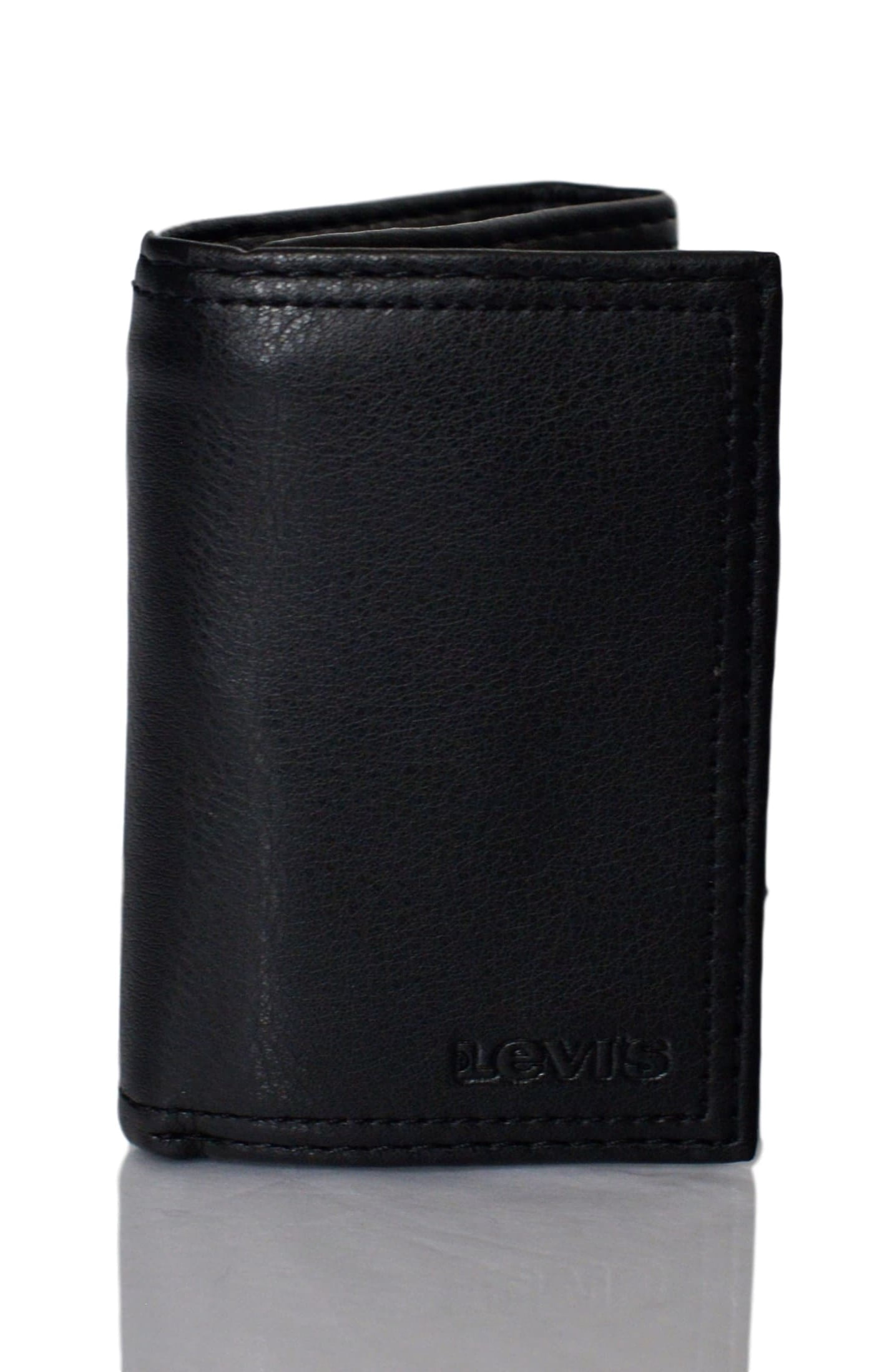 Men's Trifold Leather Wallet With Interior Zipper | Walmart Canada