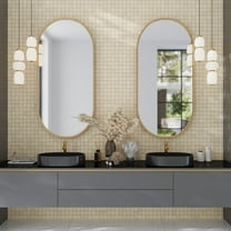 Splendor 11.81 in. x 11.81 in. Matte Gray Porcelain Mosaic Wall and ...