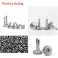 200PCS #8×1" Self Tapping Screws Silver Color, 410 Stainless Steel ...