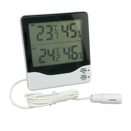 Temperature and humidity count display, dual indoor and outdoor ...