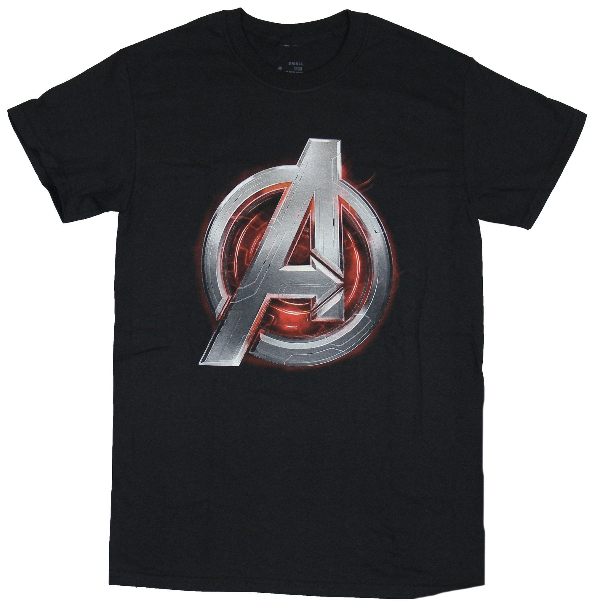 Avengers (Marvel Comics) Mens T-Shirt - Metallic Metal Red Styled A ...