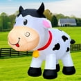 DeeKom 6' LED Christmas Inflatable Cow, Outdoor Decorations for Yard ...