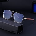 European and American style square frame cut-edge sunglasses for men ...