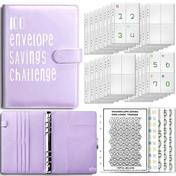 Cotonie 100 Envelope Challenge Binder Easy And Way To Save , Savings ...