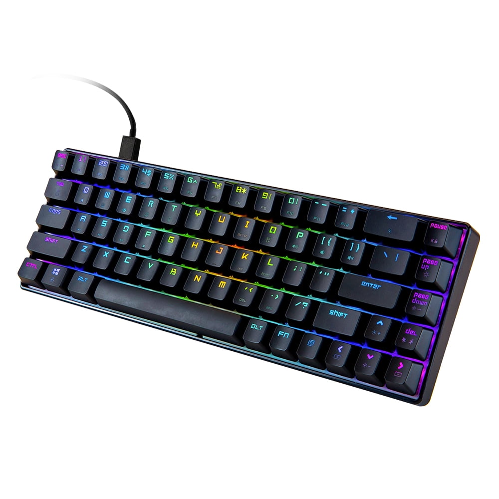 Magic-Refiner MK14 Teclado retroiluminado RGB 68 teclas Panel de metal ...