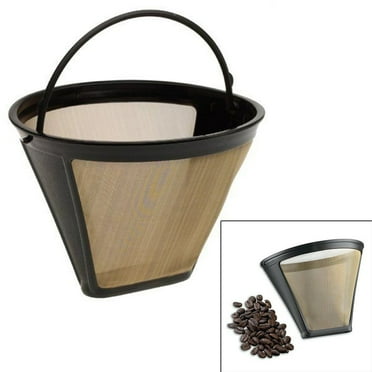 Reusable #4 Cone Shape Coffee Filter Permanent 6-10 Cup Stainless Steel ...