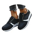 AUDeals Women's Wedge Sneakers Lace Up Platform Shoes Lightweight Non ...