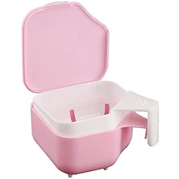 Denture Cup Cleaning Container with Strainer Cup Denture Cleaning ...